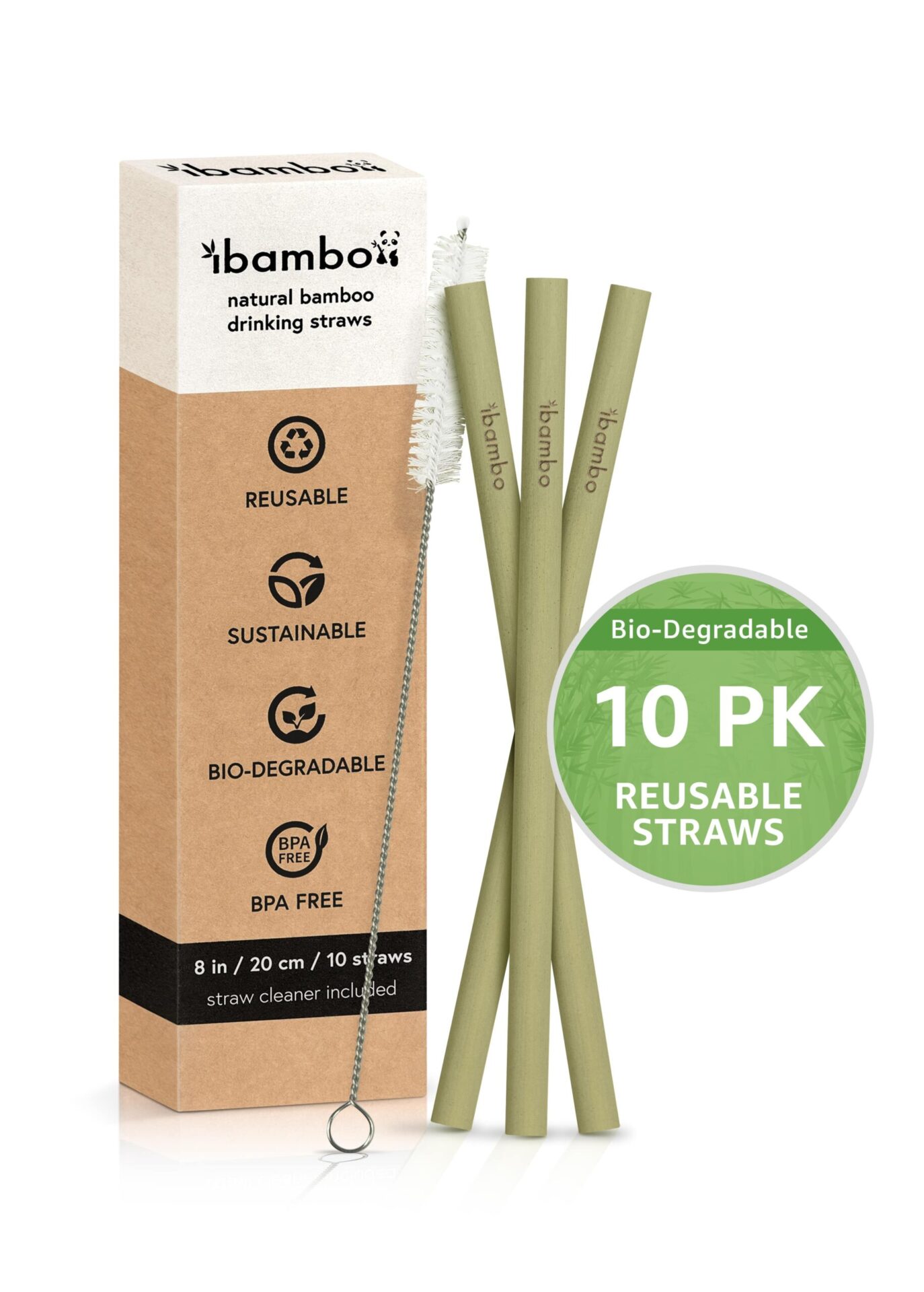 Bamboo Reusable Straws | Natural Straws | Ibambo