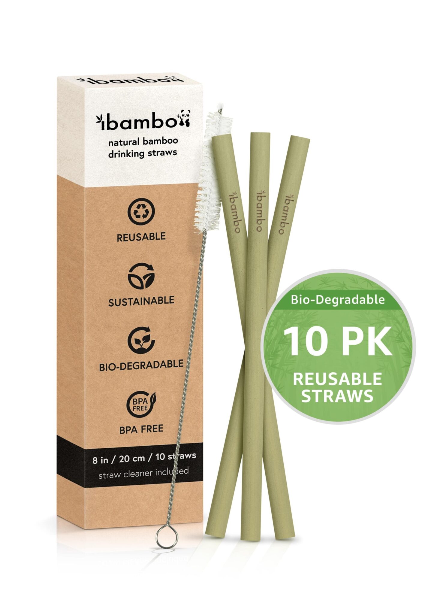 Bamboo Reusable Straws | Natural Straws | Ibambo